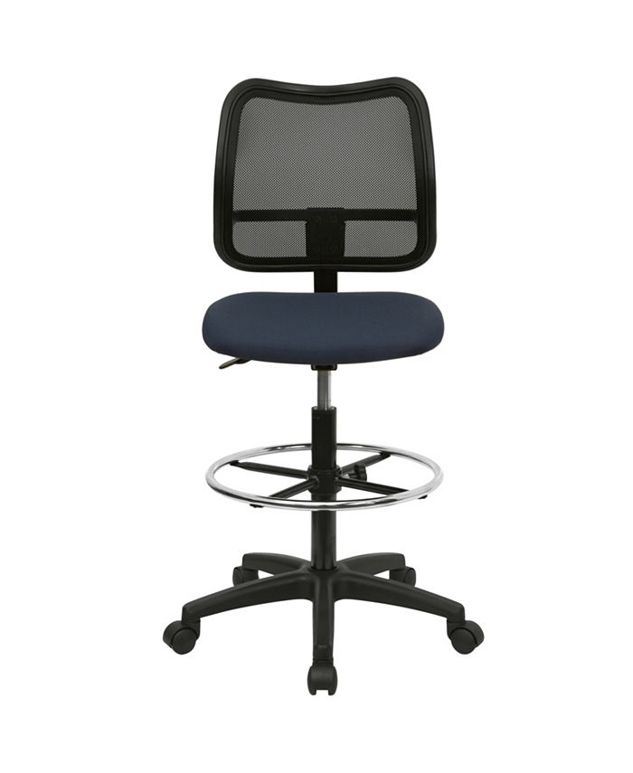 Flash Furniture Mid-Back Navy Blue Mesh Drafting Chair - Macy's