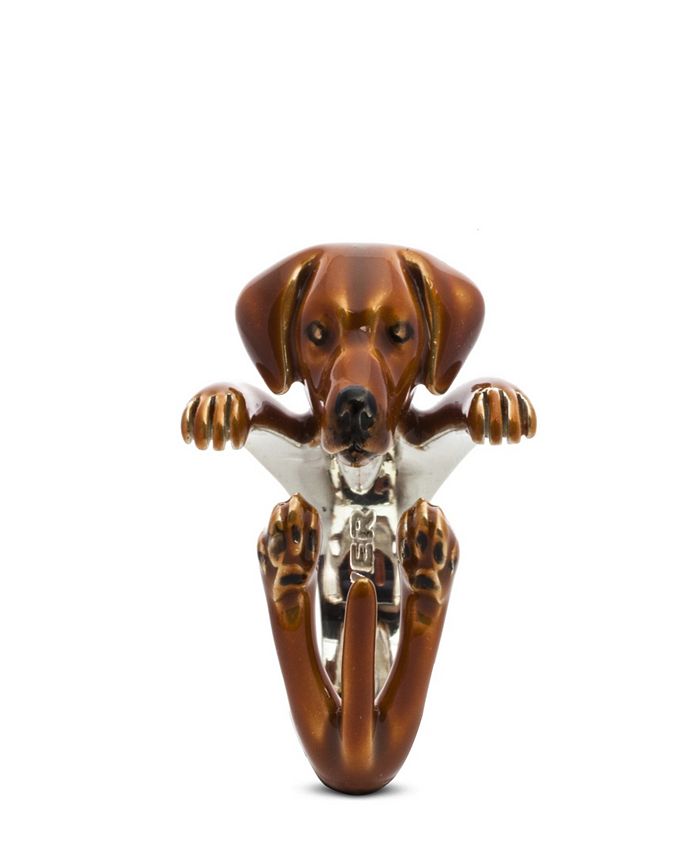 Dog Fever Rhodesian Ridgeback Hug Ring in Sterling Silver and Enamel ...