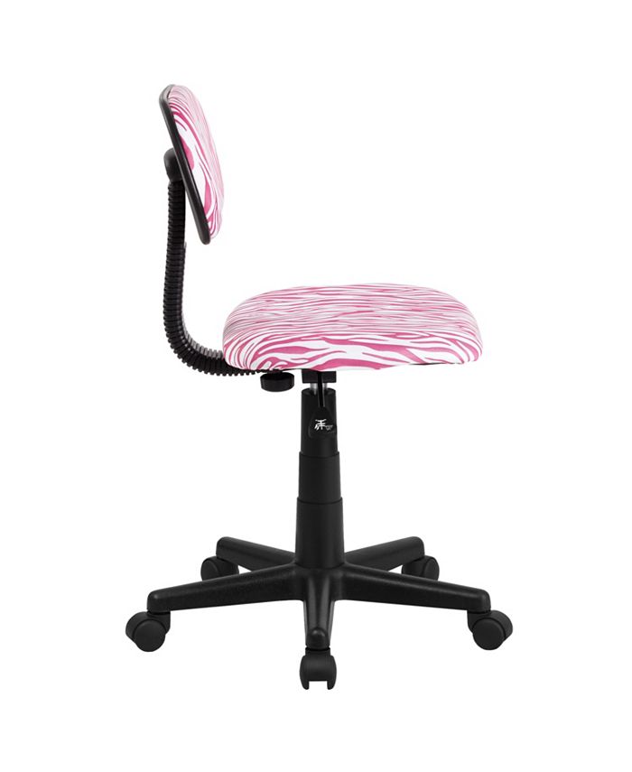 Flash Furniture Pink And White Zebra Print Swivel Task Chair - Macy's