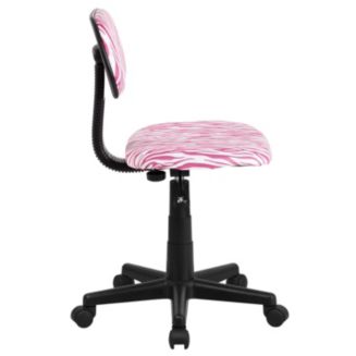 Pink And White Zebra Print Swivel Task Chair - Macy's