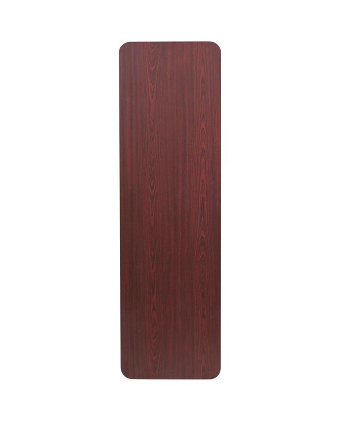 Flash Furniture 18'' X 60'' Rectangular Mahogany Melamine Laminate ...