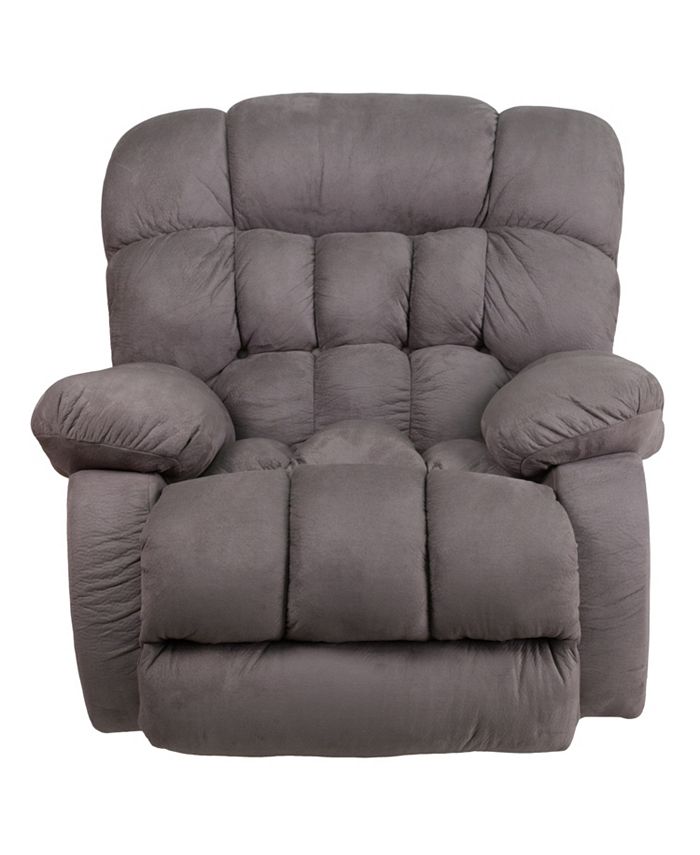 Flash Furniture Contemporary Softsuede Graphite Microfiber Rocker ...