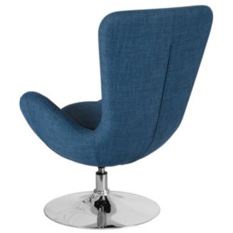 Egg Series Blue Fabric Side Reception Chair - Macy's