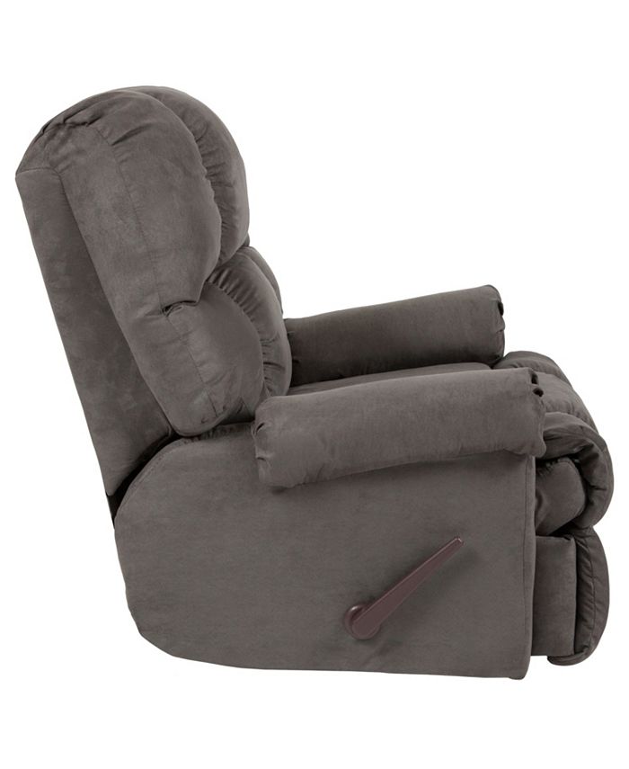 Flash Furniture Riverstone Sierra Graphite Microfiber Rocker Recliner ...