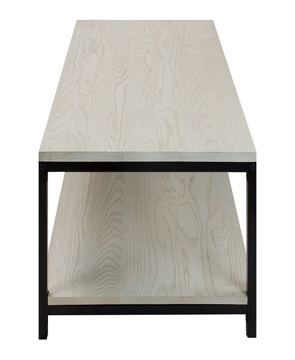 Yu Shan Studio Coffee Table with Solid Red Oak Top and Shelf & Reviews ...