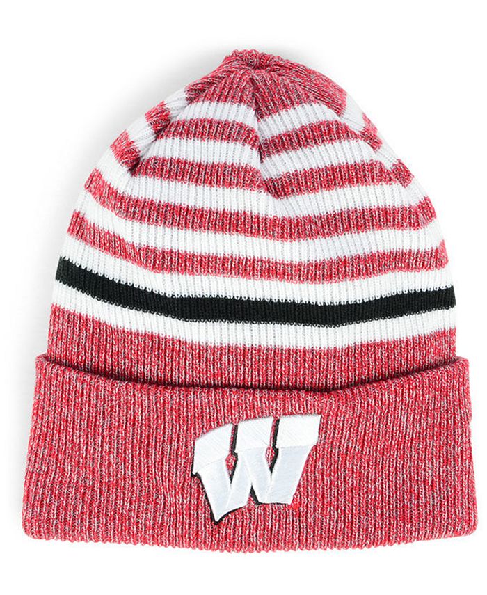 New Era Wisconsin Badgers Striped Chill Knit Hat - Macy's