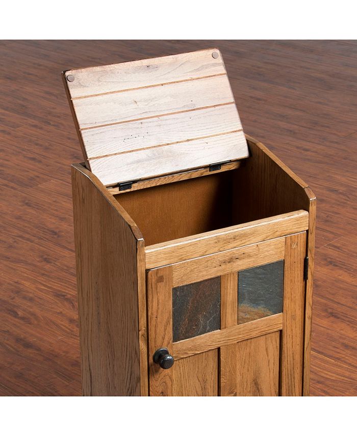 Sunny Designs Sedona Rustic Oak Trash Box - Macy's