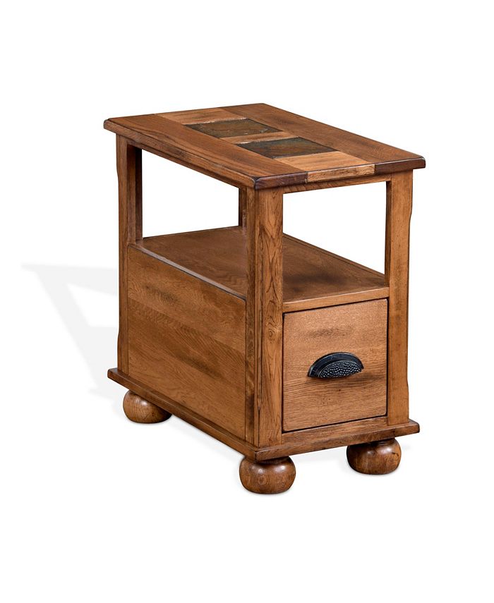 Sunny Designs Sedona 25"H Rustic Oak Chair Side Table - Macy's