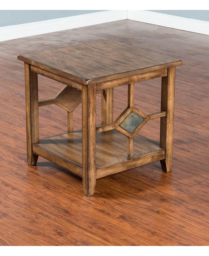 Sunny Designs Coventry Burnish Mocha End Table - Macy's