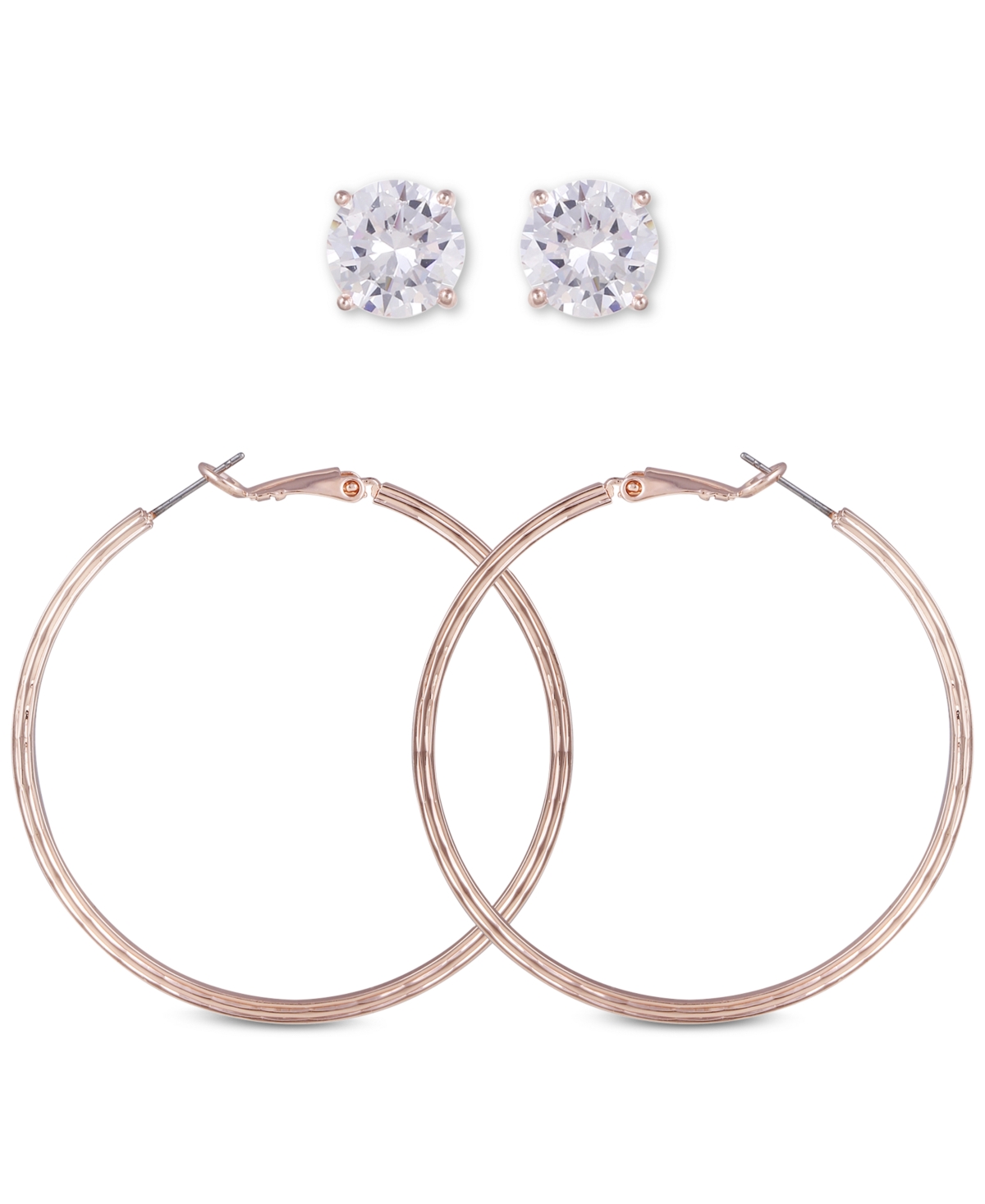 Click here for Guess Rose Gold-Tone 2-Pc. Set Crystal Stud & Hoop... prices