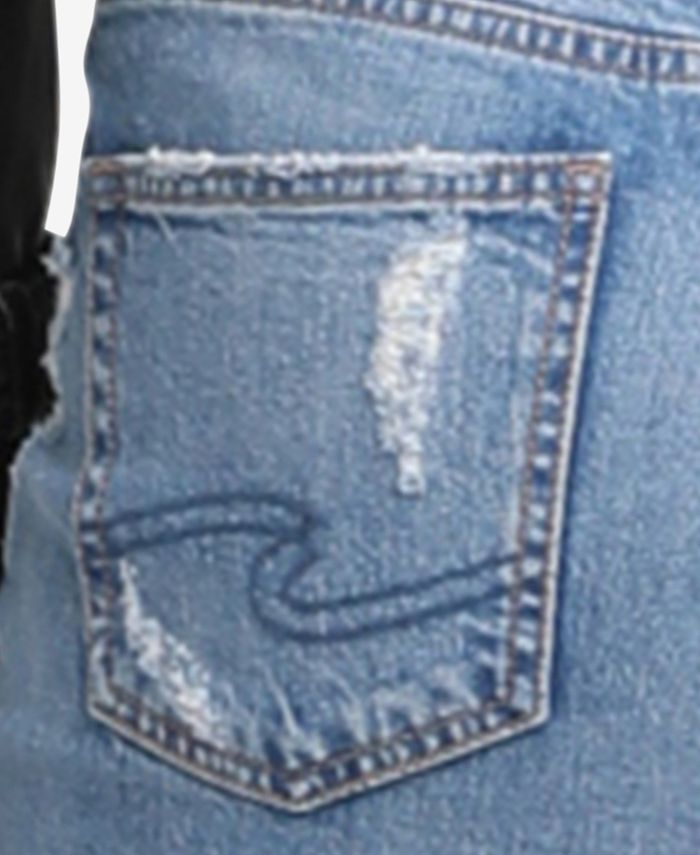 Silver Jeans Co. Frisco Ripped Straight-Leg Jeans - Macy's