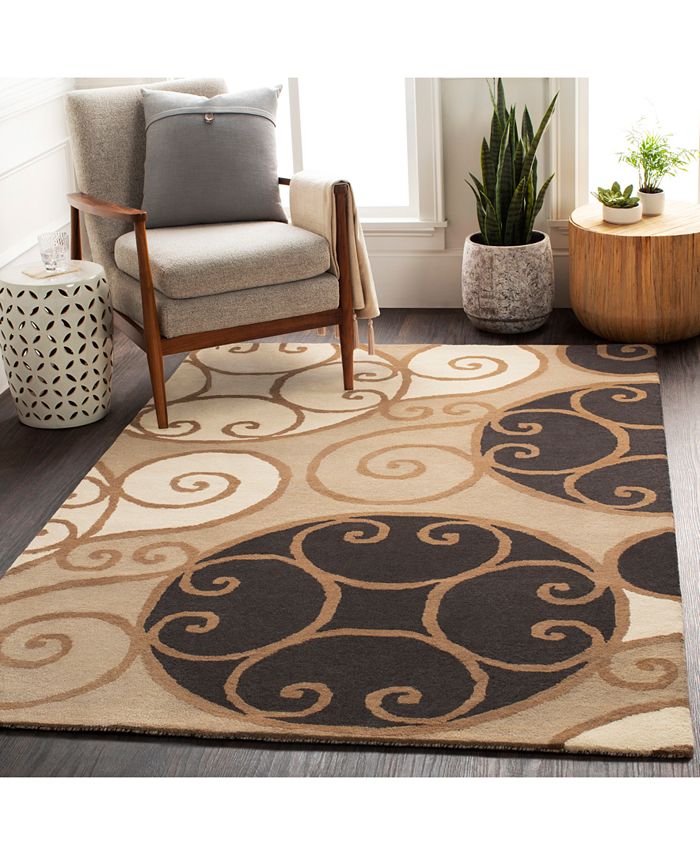 Surya Athena ATH-5111 Khaki 8' x 10' Oval Area Rug - Macy's