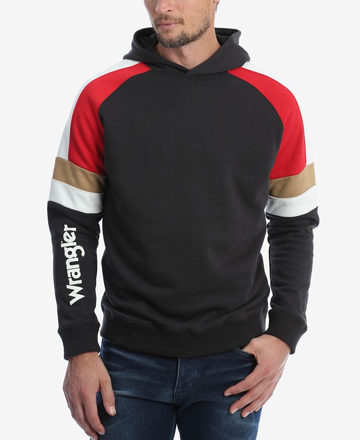 Wrangler Men's Colorblock Raglan Sleeve Hooded Sweatshirt - Macy's
