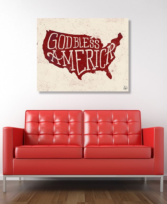 Creative Gallery God Bless America 20" X 24" Canvas Wall Art Print - Macy's