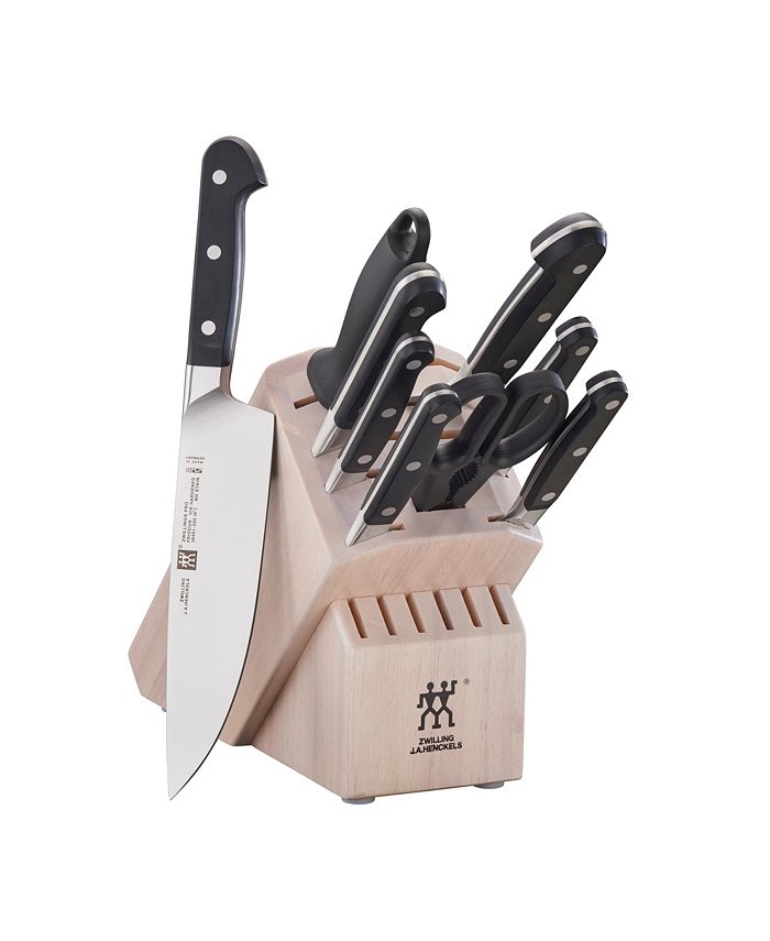 Zwilling Pro 10pc Block Set with Solid White Rubberwood Block - Macy's