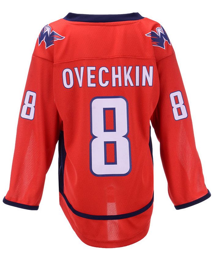 Outerstuff Big Boys and Girls Washington Capitals Home Replica Player Jersey - Alexander ...