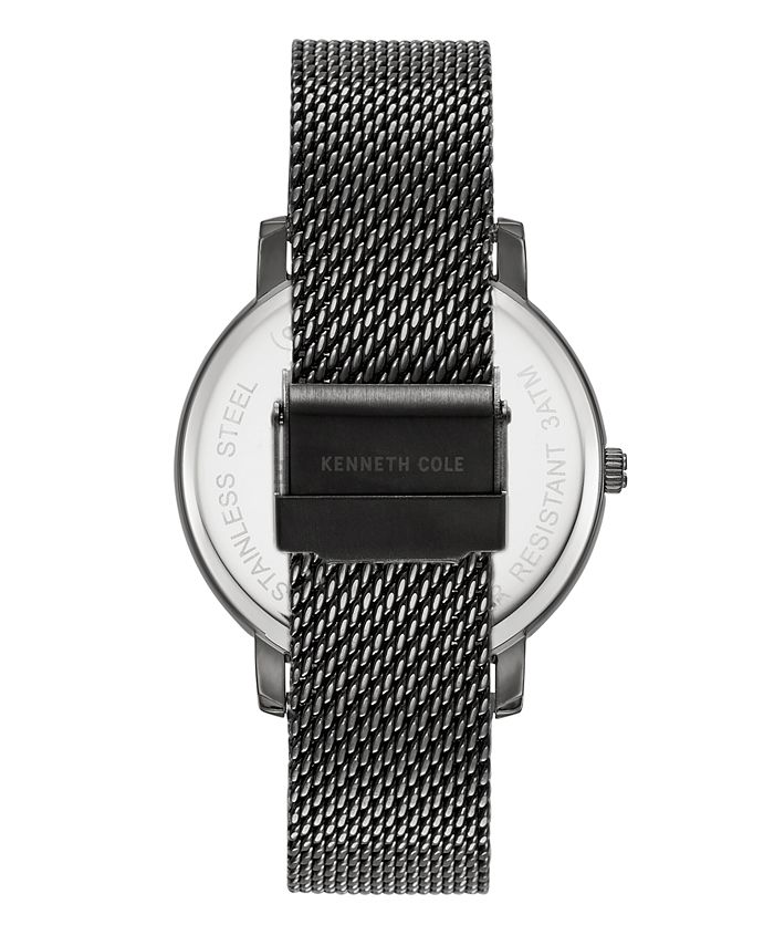 Kenneth Cole New York Men's Gun Metal Mesh Bracelet Watch 42mm - Macy's