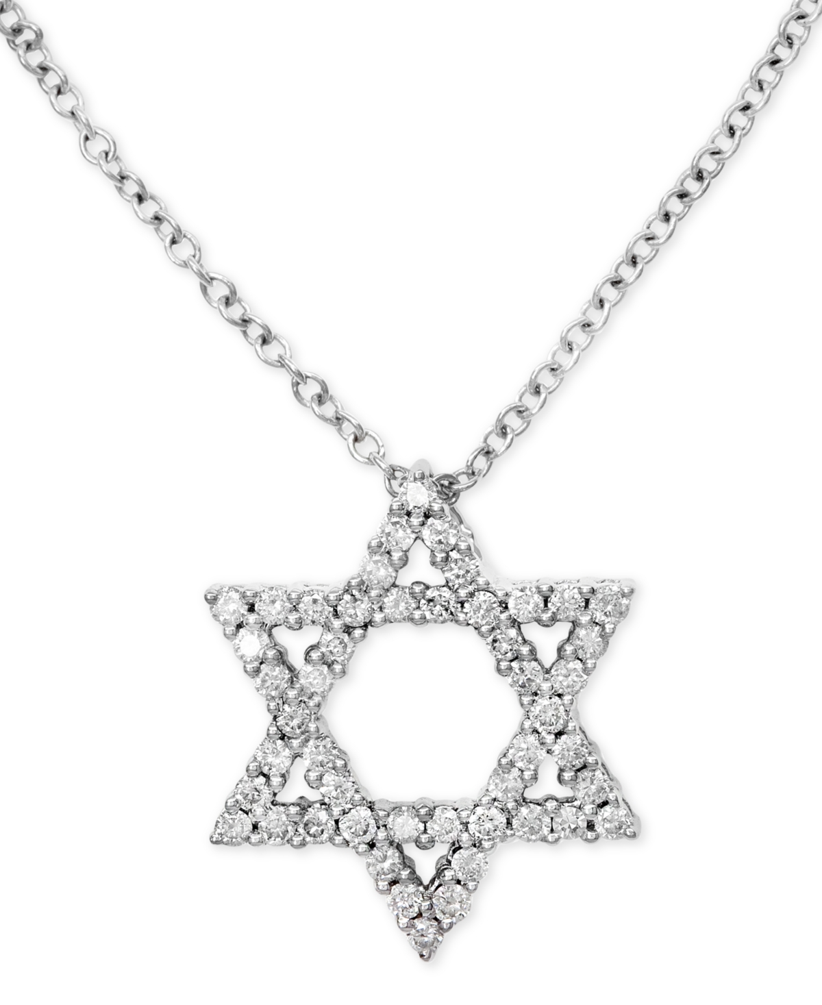 Click here for Effy Diamond Star of David 18 Pendant Necklace (1/... prices