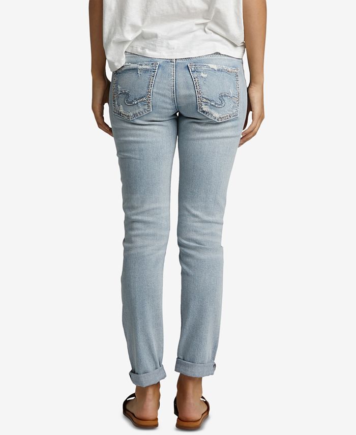Silver Jeans Co. Ripped Boyfriend Jeans - Macy's