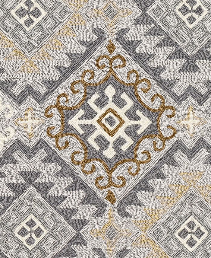 Surya Rain RAI-1278 Charcoal 18" Square Swatch - Macy's