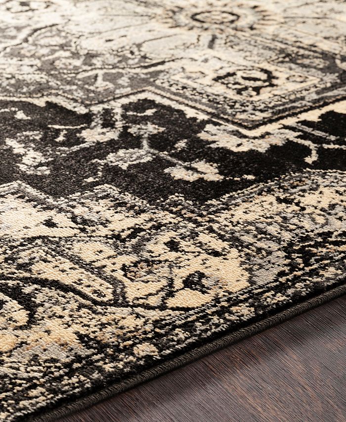 Abbie & Allie Rugs Paramount PAR-1090 Black 18" Area Rug Swatch - Macy's