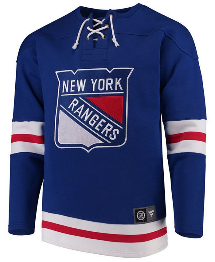 Majestic Men's New York Rangers Breakaway Lace Up Crew Sweatshirt - Macy's