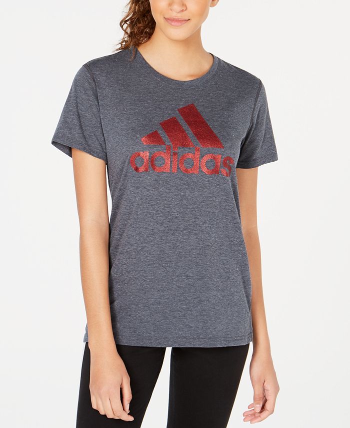 adidas ClimaLite® Shine Logo T-Shirt, Created for Macy's - Macy's