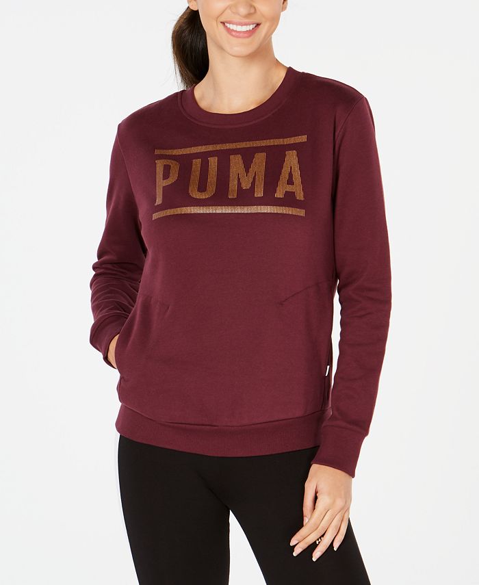 Puma Metallic-Logo Sweatshirt - Macy's