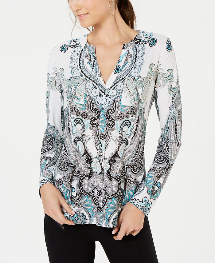 INC International Concepts INC Printed Front-Pocket Top, Created for ...