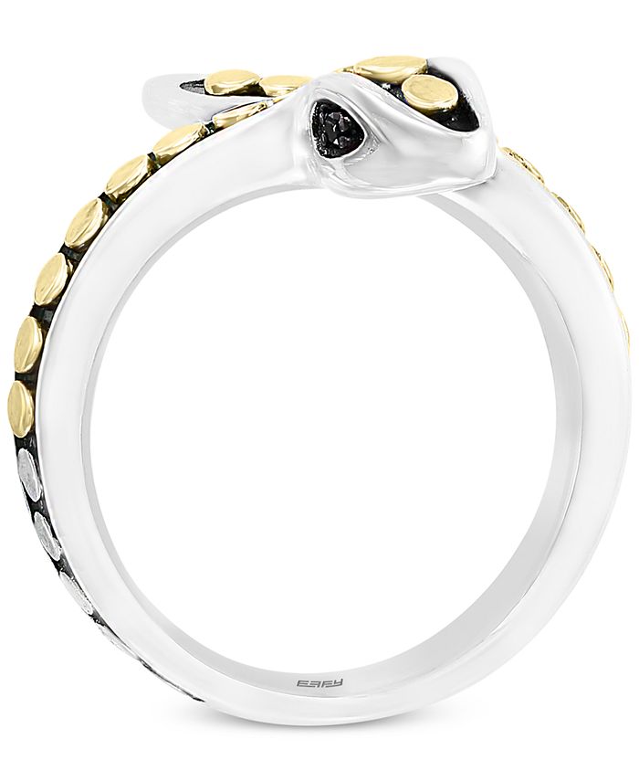 EFFY Collection EFFY® Diamond Accent Two-Tone Snake Ring in Sterling ...