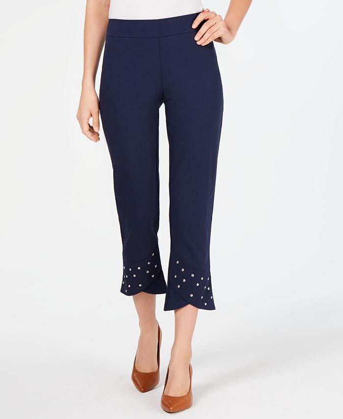 JM Collection Studded Tulip-Hem Pants, Created for Macy's - Macy's