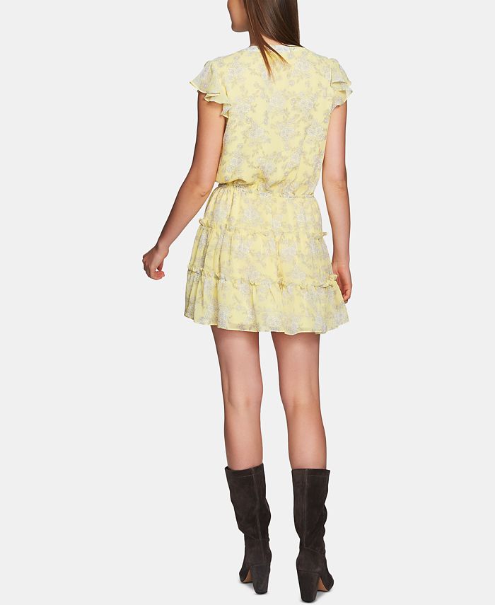 1.STATE Short-Sleeve Tiered-Ruffle Dress - Macy's