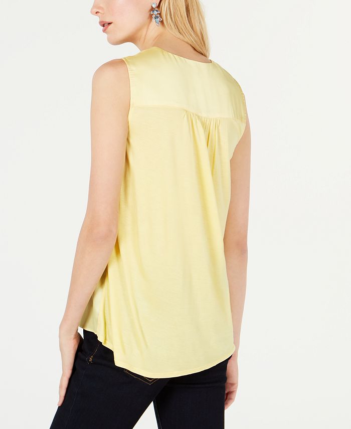 INC International Concepts I.N.C. Petite Ruched V-Neck Tank Top ...