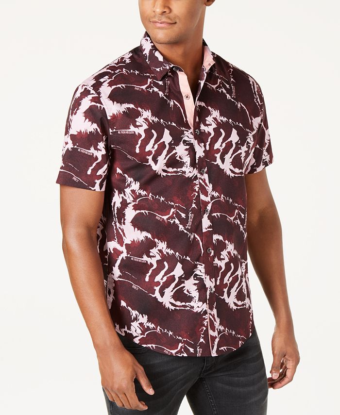 INC International Concepts I.N.C. Men's Abstract Graphic & Text Shirt ...