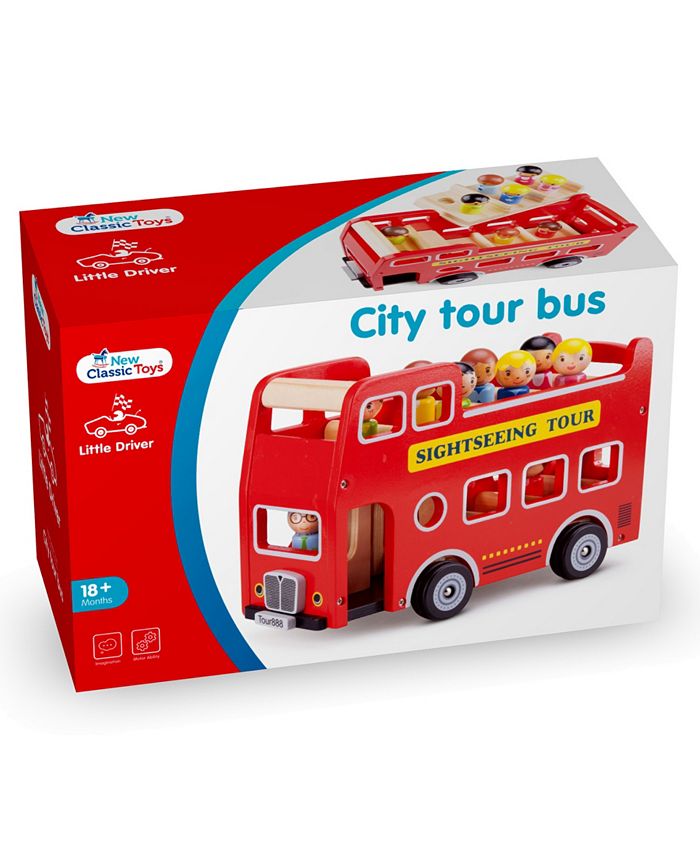 Eitech New Classic Toys Wooden City Tour Bus with 9 Figures - Macy's