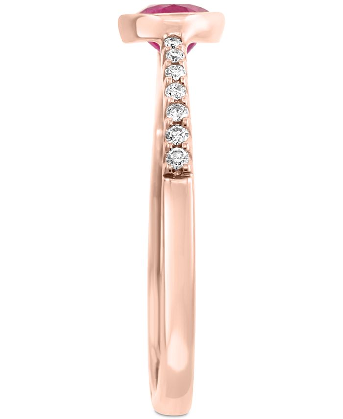 EFFY Collection EFFY® Certified Ruby (5/8 ct. t.w.) & Diamond (1/10 ct ...