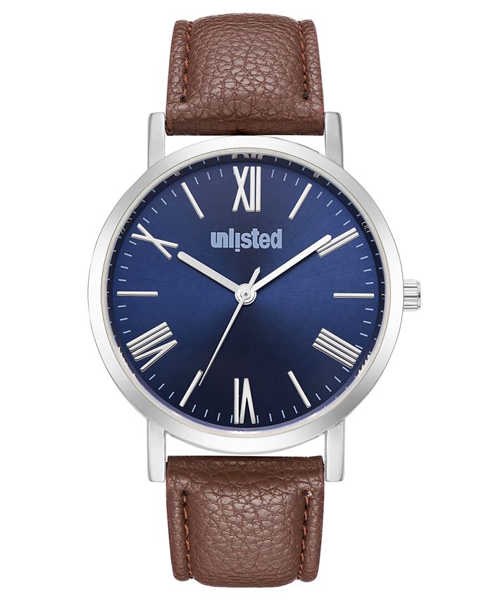 Unlisted Men's Brown Synthetic Leather Sport Watch, 40MM - Macy's