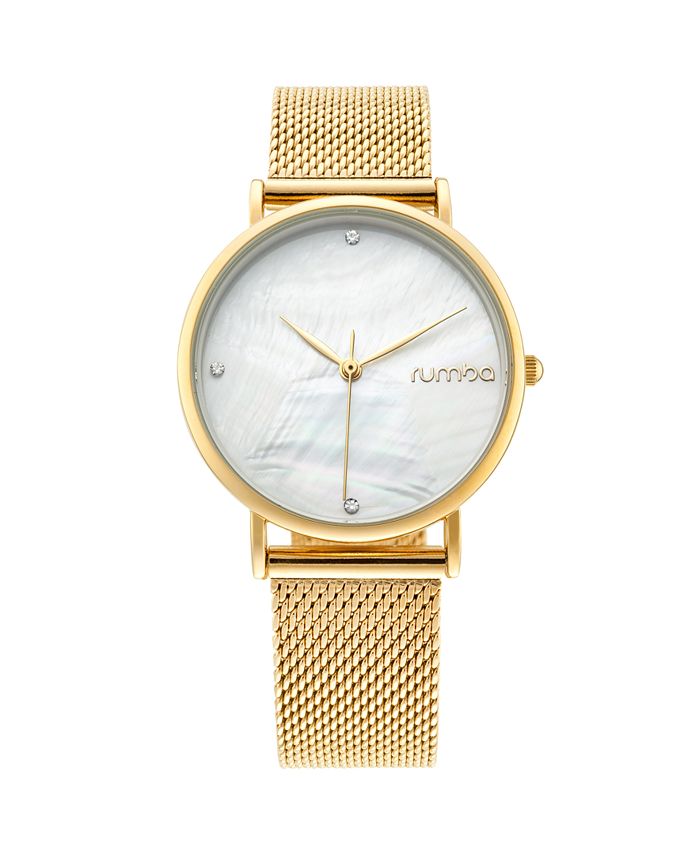 RUMBATIME Lafayette Gold Mesh Women's Watch - Macy's
