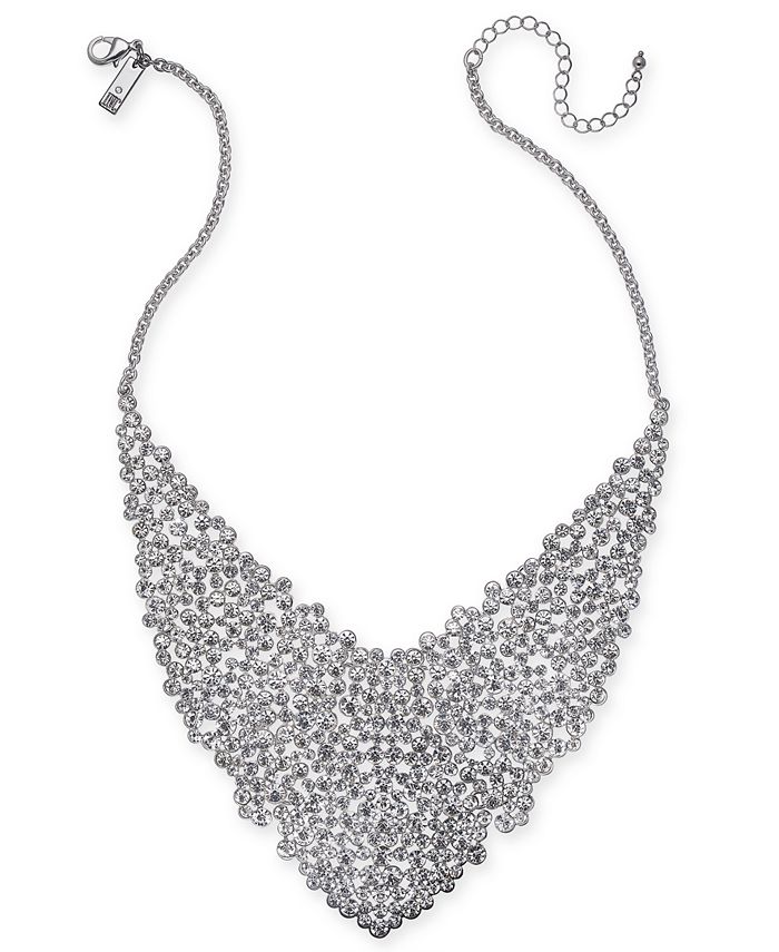 INC International Concepts I.N.C. Silver-Tone Crystal Statement ...