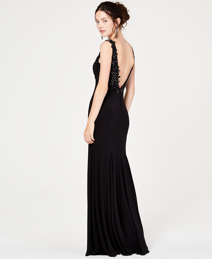 Say Yes to the Prom Gown with Embroidery and Rhinestone Detail, Created ...