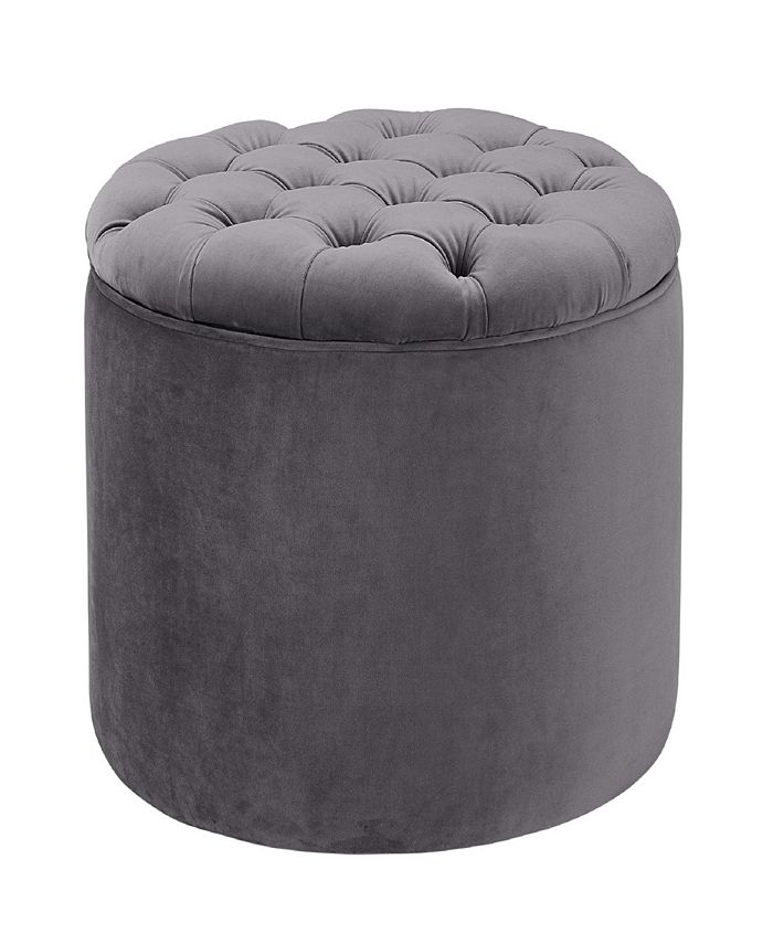 Tov Furniture Queen Blush Velvet Storage Ottoman Macys
