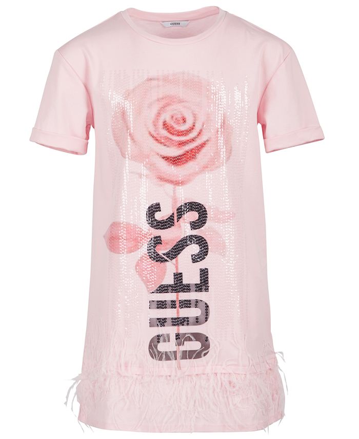 GUESS Big Girls Sequin Feather Dress - Macy's