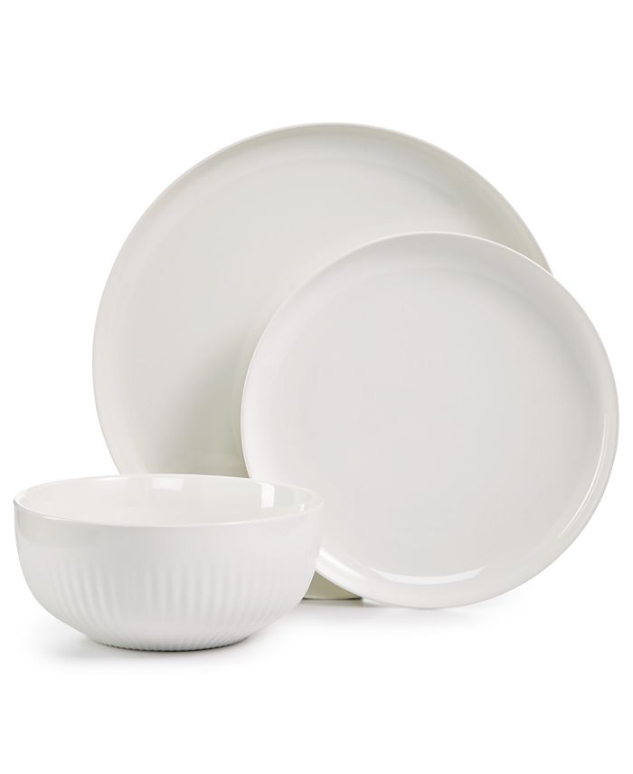 Hotel Collection CLOSEOUT! Modern Porcelain 12-Pc. Dinnerware set ...