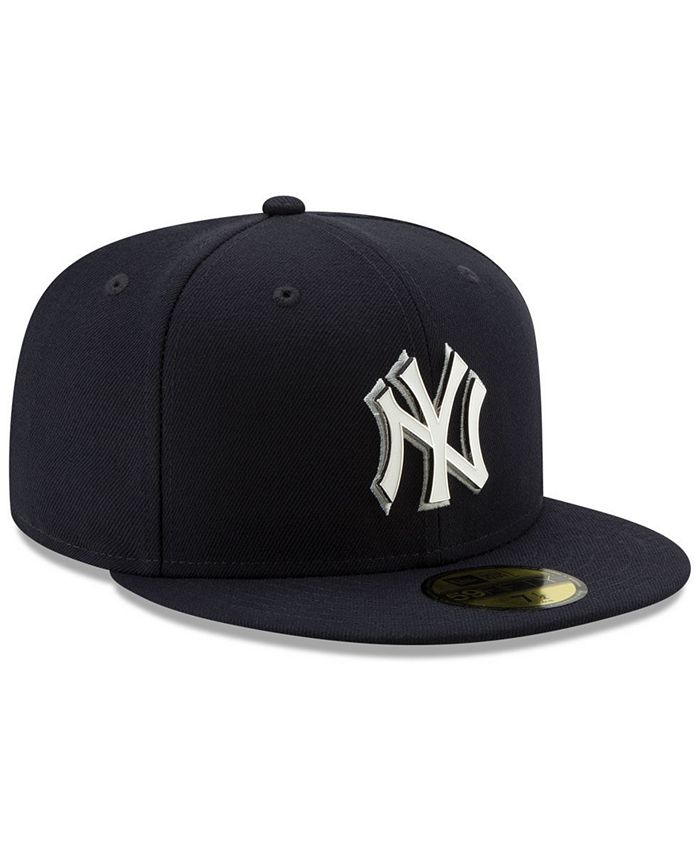 New Era New York Yankees Metal & Thread 59FIFTY-FITTED Cap - Macy's