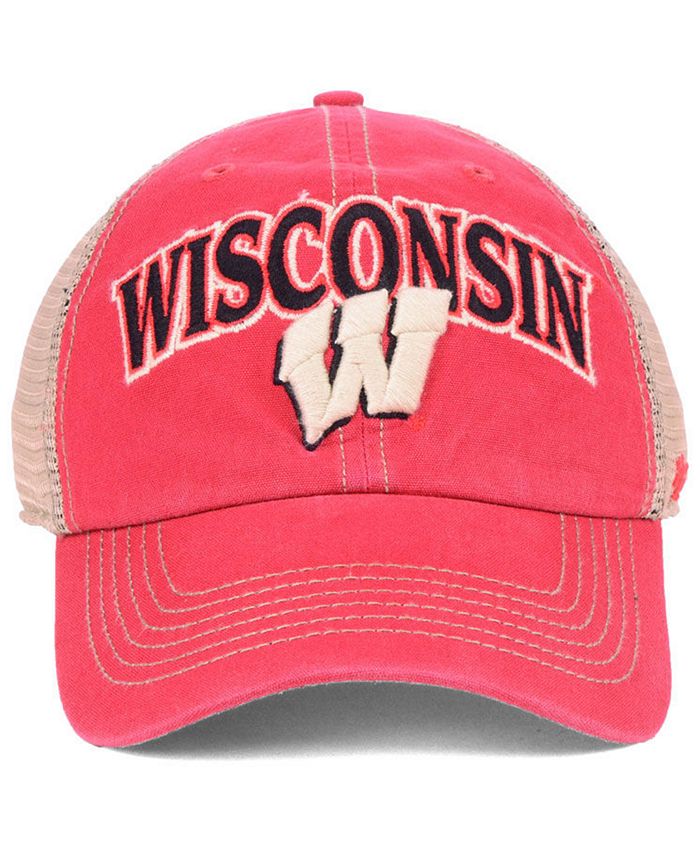 '47 Brand Wisconsin Badgers Tuscaloosa Mesh CLEAN UP Snapback Cap - Macy's