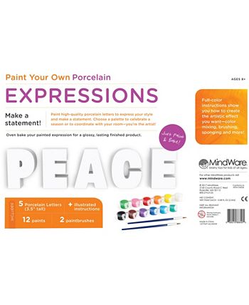MindWare Paint Your Own Porcelain Expressions - Peace - Macy's