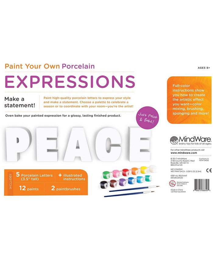 MindWare Paint Your Own Porcelain Expressions - Peace - Macy's