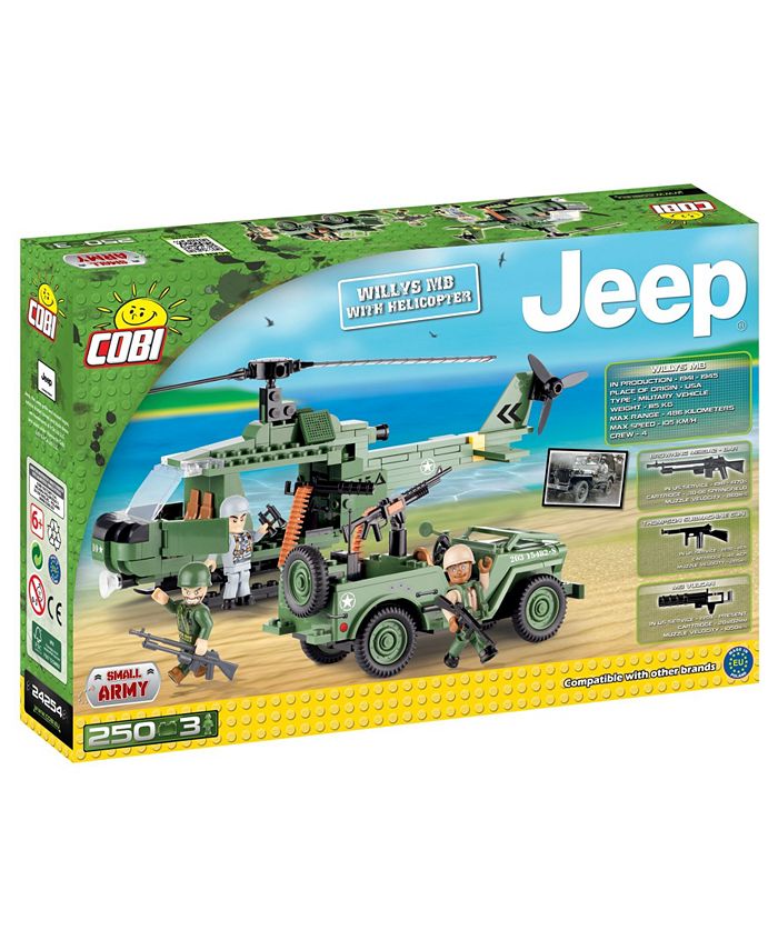 COBI Small Army Jeep Willys MB with Helicopter Construction Blocks ...