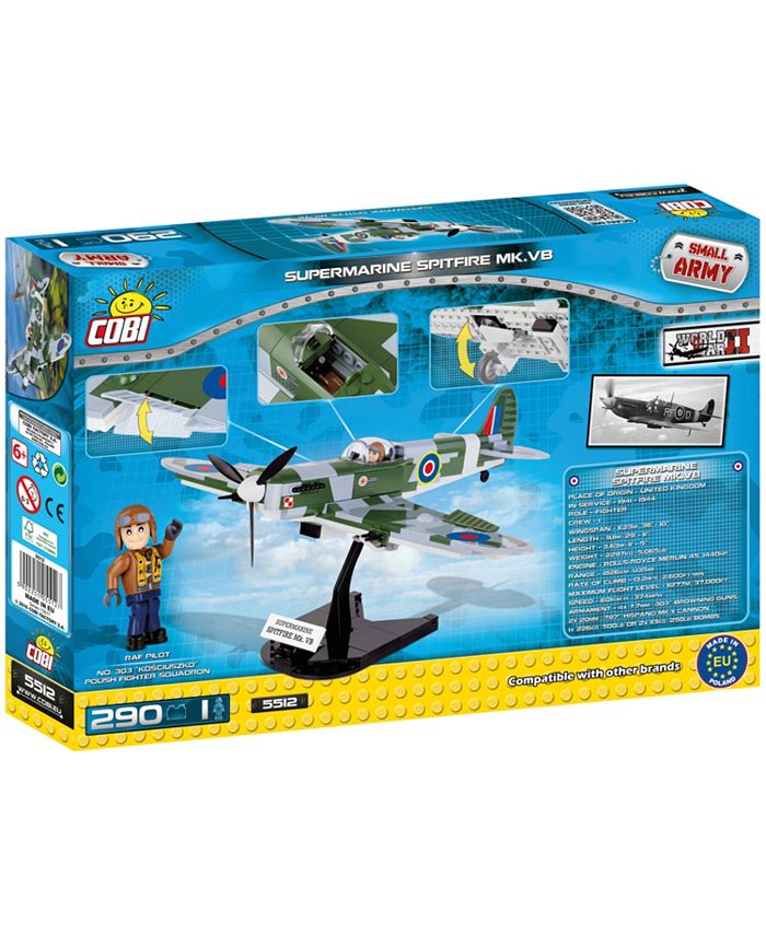 COBI Small Army World War II Supermarine Spitfire MK V Plane 290 Piece ...