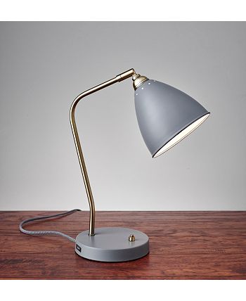 Adesso Chelsea Desk Lamp with USB Port - Macy's